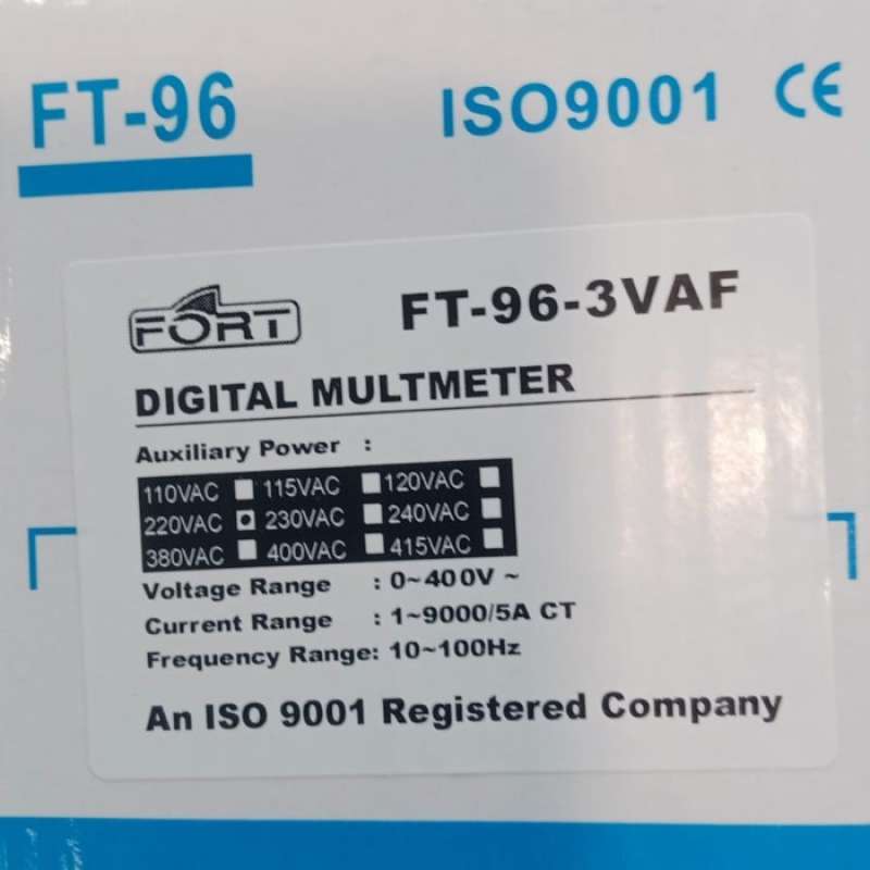 Promo Fort Digital Multi Meter FT96-3VAF 3Phase / Volt - Ampere - Hz ...