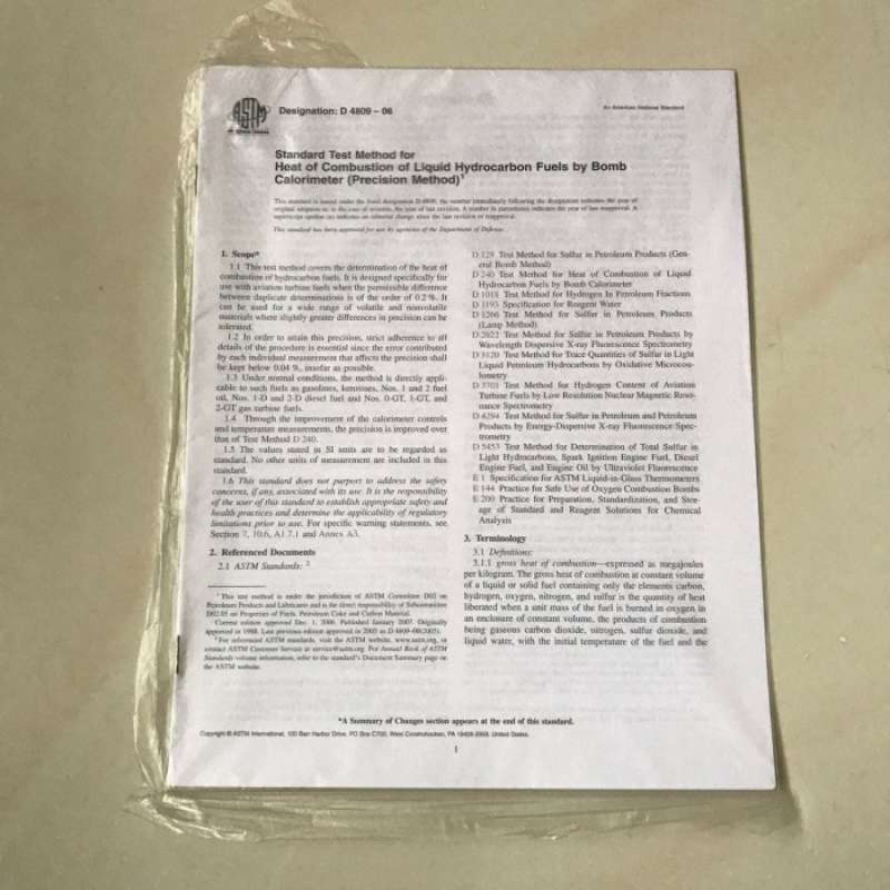 Promo ASTM D4809 06 Standard Test Method for Heat of Combustion of ...