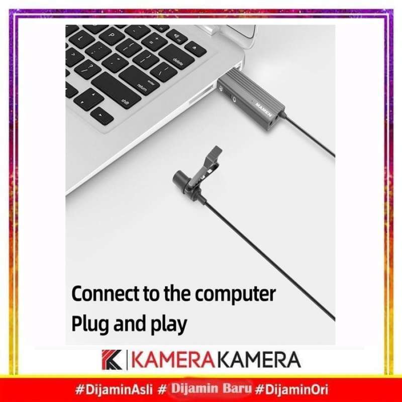 Promo Mamen MIC-U1 Dual Lavalier Microphone with USB Connector for PC Laptop Diskon 23% di ...