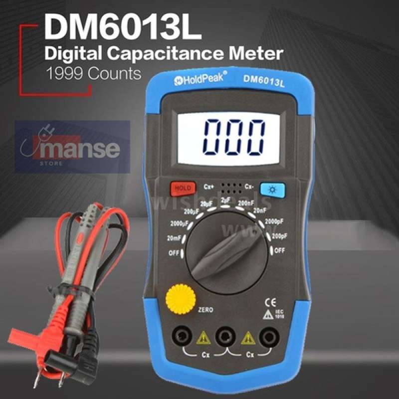 Promo Capacitor Tester Alat Ukur Kapasitor Elco Capacitance HoldPeak ...