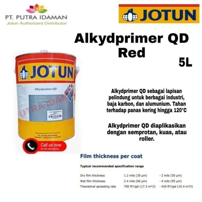 Promo Jotun Cat Kapal / Alkyd Primer Qd Red 5 Ltr / Cat Kapal Meni Besi ...