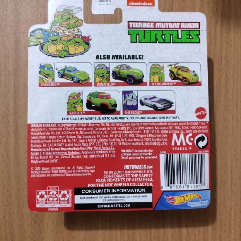 Promo Hot wheels hotwheels teenage mutant ninja turtles leonardo Diskon ...