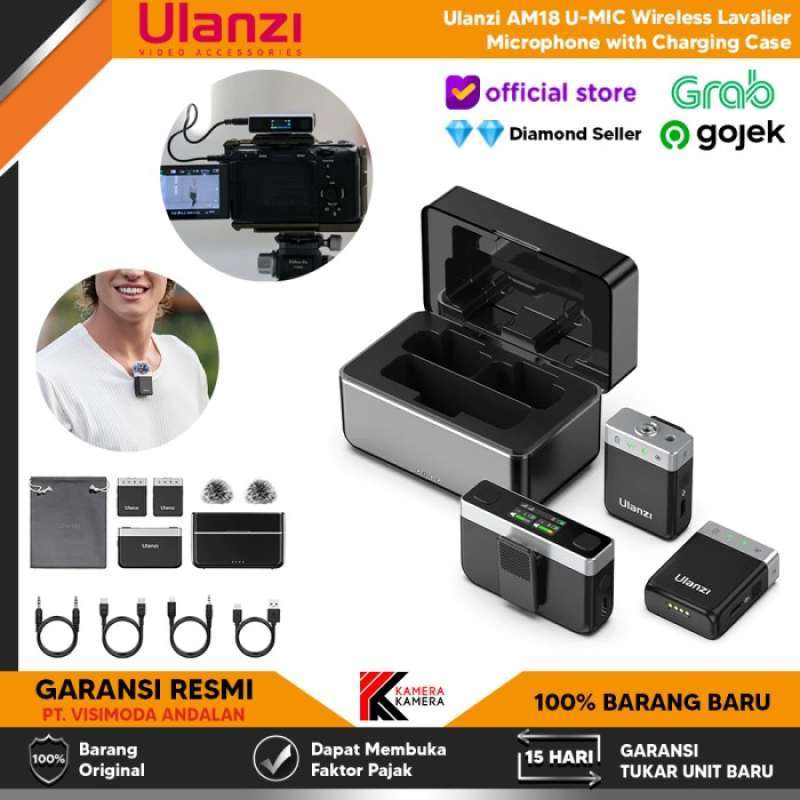 Promo Ulanzi Am18 U-mic Wireless Lavalier Microphone With Charging Case ...