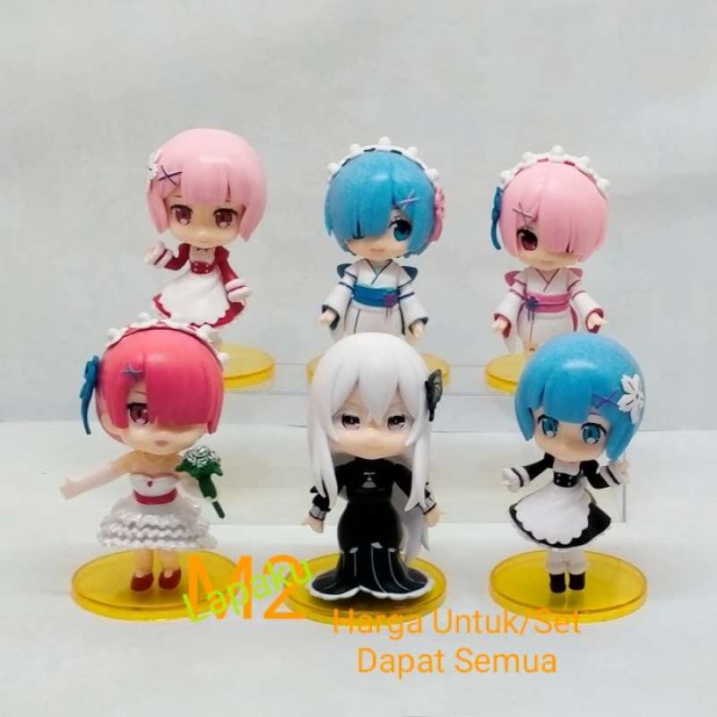Promo Action Figure Anime Re- Zero Kara Hajimeru Set Of 6Pcs Diskon 23% ...