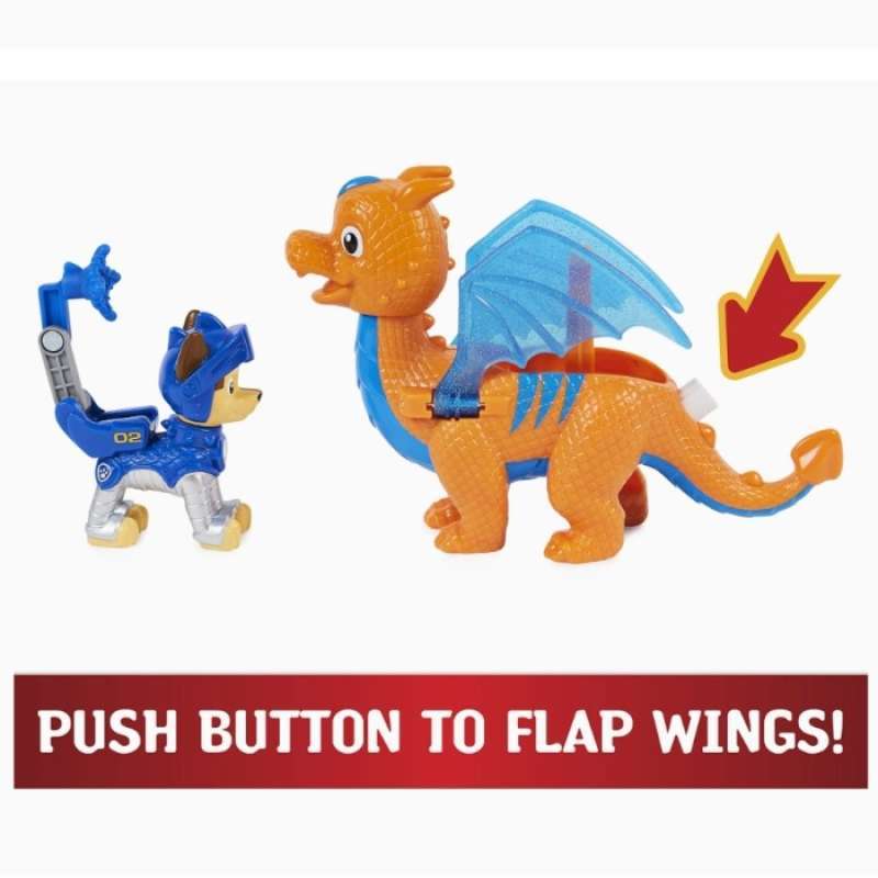 Promo Paw Patrol Rescue Knights Chase And Dragon Draco Action Figure ...