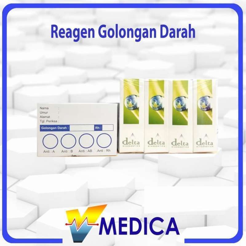 Jual Reagen Golongan Darah Delta Dengan Kartu / Reagen Test Golongan ...