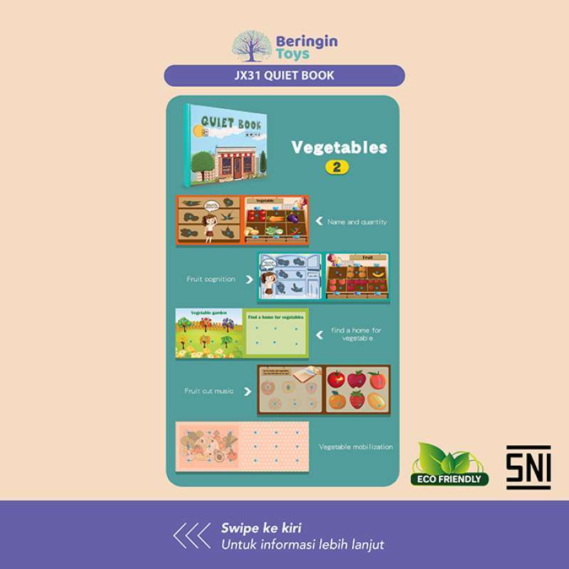 Jual Mainan Montessori Quiet Book / Buku Kreatifitas dan Imaginasi Anak ...