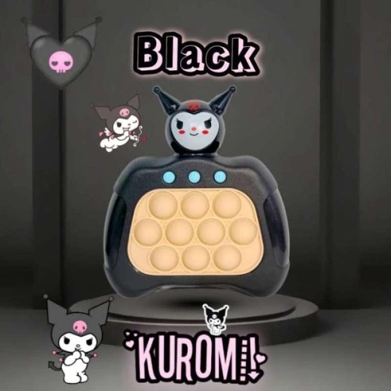 Promo Kurumi Pop It Viral Mainan Push Game Kuromi Popit Led Karakter ...