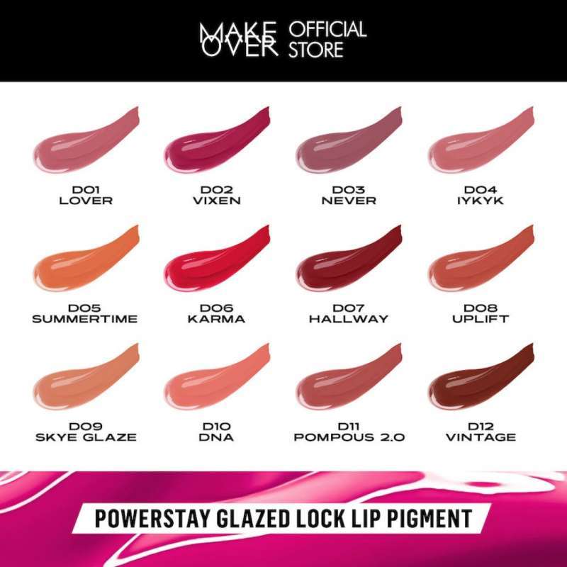 Promo Make Over Powerstay Glazed Lock Lip Pigment - D01 LOVER Diskon 8% ...