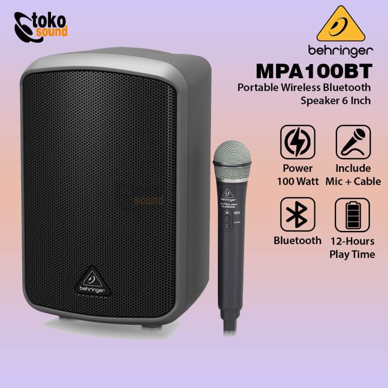 Jual Behringer MPA100BT MPA 100BT Portable Wireless Speaker 6 Inch di Seller Tokosound Proaudio ...