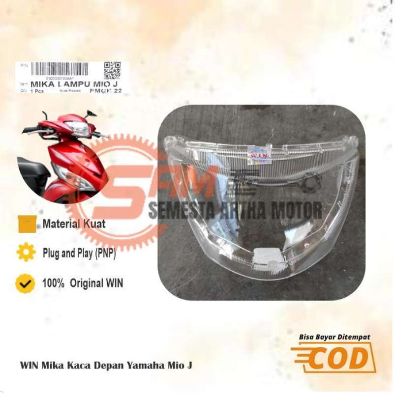 Jual Mika Kaca Depan Yamaha Mio J GT Injection Headlamp Kaca Lampu ...