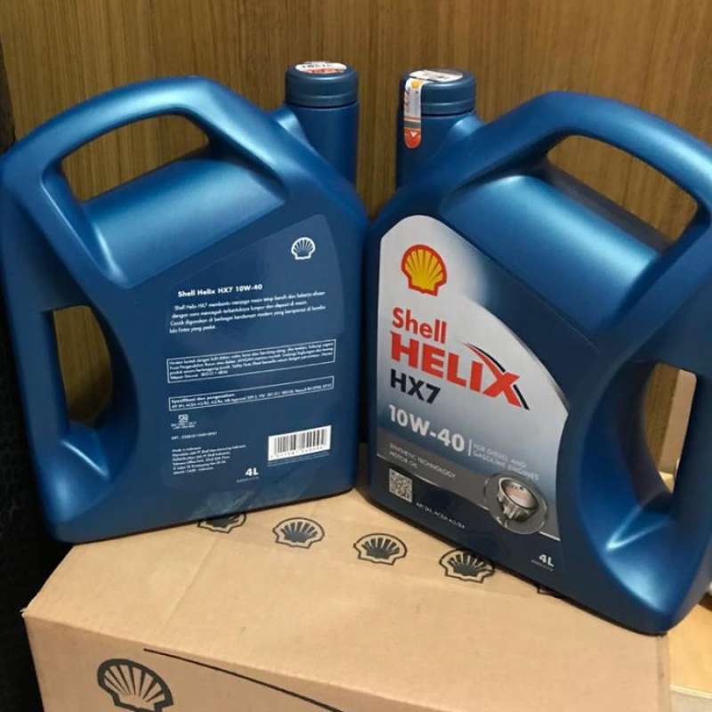 Promo Oli Shell Helix Hx7 10W-40 4 Liter New Diskon 25% di Seller ...