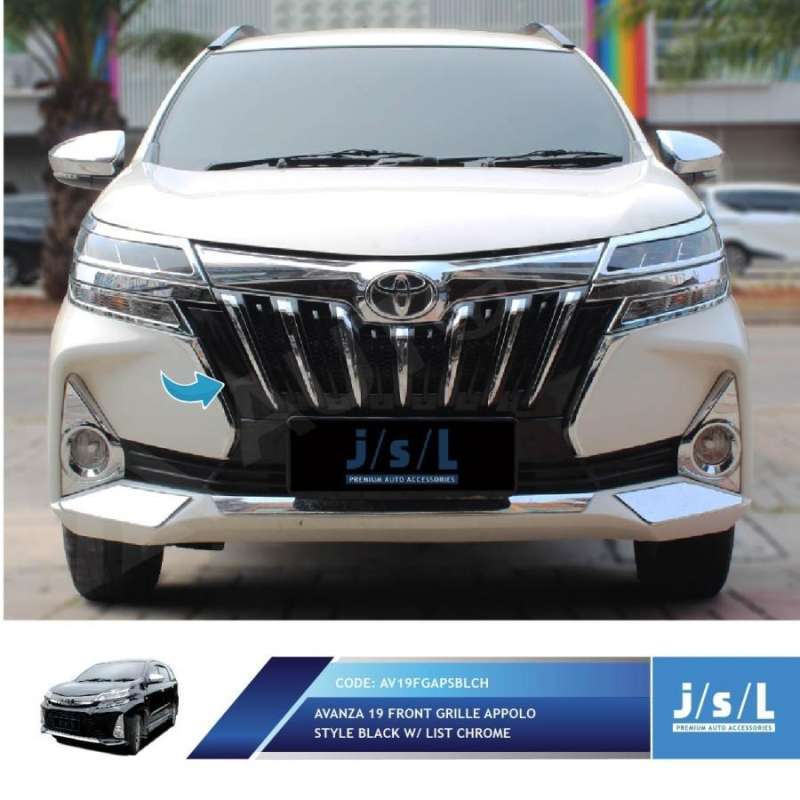 Jual Grill Depan / Front Grille Avanza 2019 Apollo Black Glossy Chrome ...