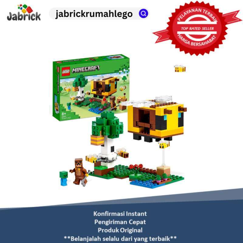 Promo Lego 21241 Minecraft The Bee Cottage Construction Toy Diskon 23% ...
