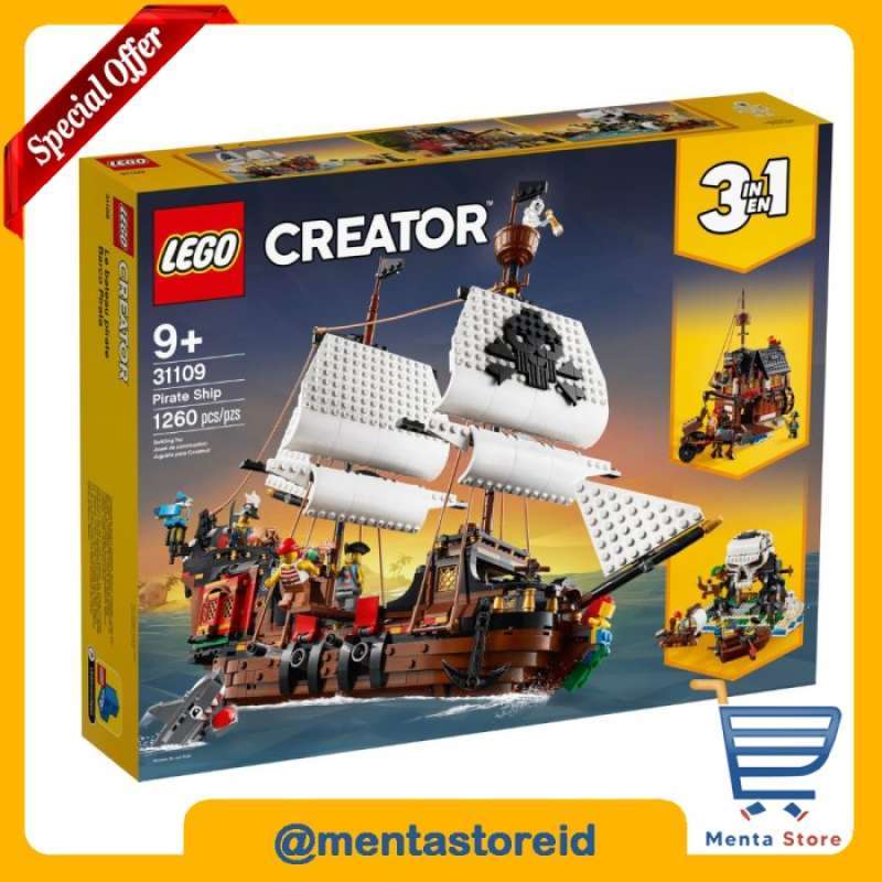 Promo LEGO Creator 31109 Pirate Ship Exclusive Kapal Bajak Laut 3 in 1 ...