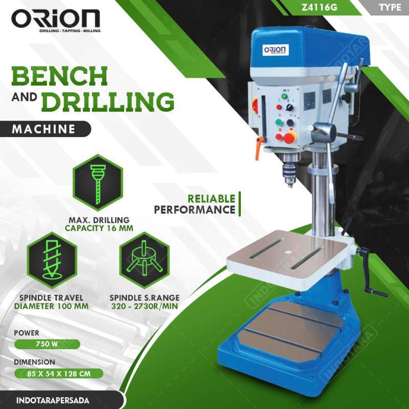 Jual Mesin Bor Duduk Orion Bench Drilling Machine Z4116G di Seller PT ...