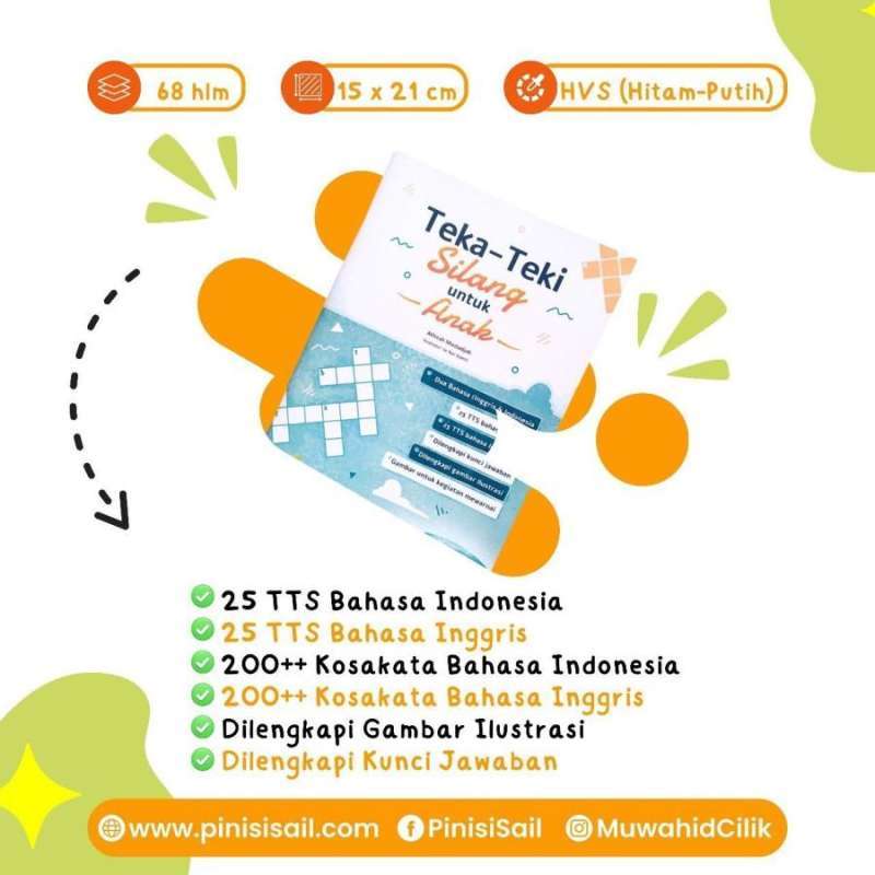 Jual Buku TTS TEKA TEKI SILANG untuk anak - Pinisi buku aktivitas di ...