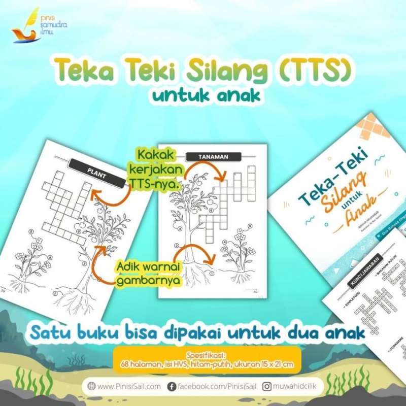 Jual Buku TTS TEKA TEKI SILANG untuk anak - Pinisi buku aktivitas di ...