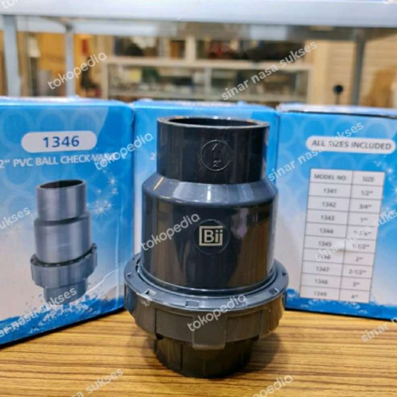 Promo Single ball check wartermur PVC 3 inch/ball check valve single ...