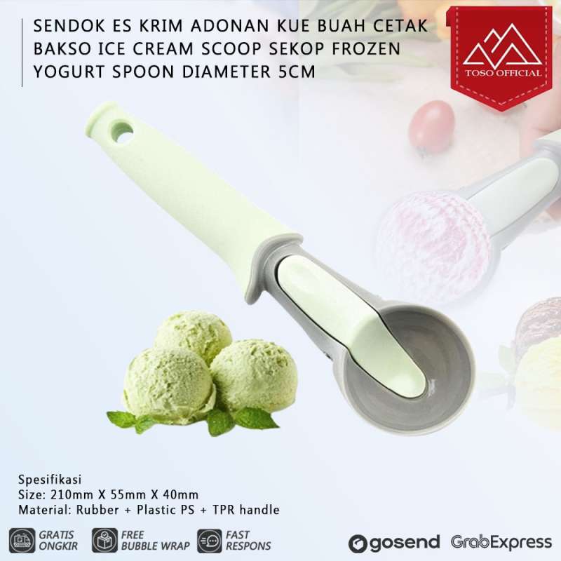Promo Sendok Es Krim Adonan Kue Buah Cetak Bakso Ice Cream Scoop Sekop 5cm Diskon 52% di Seller ...