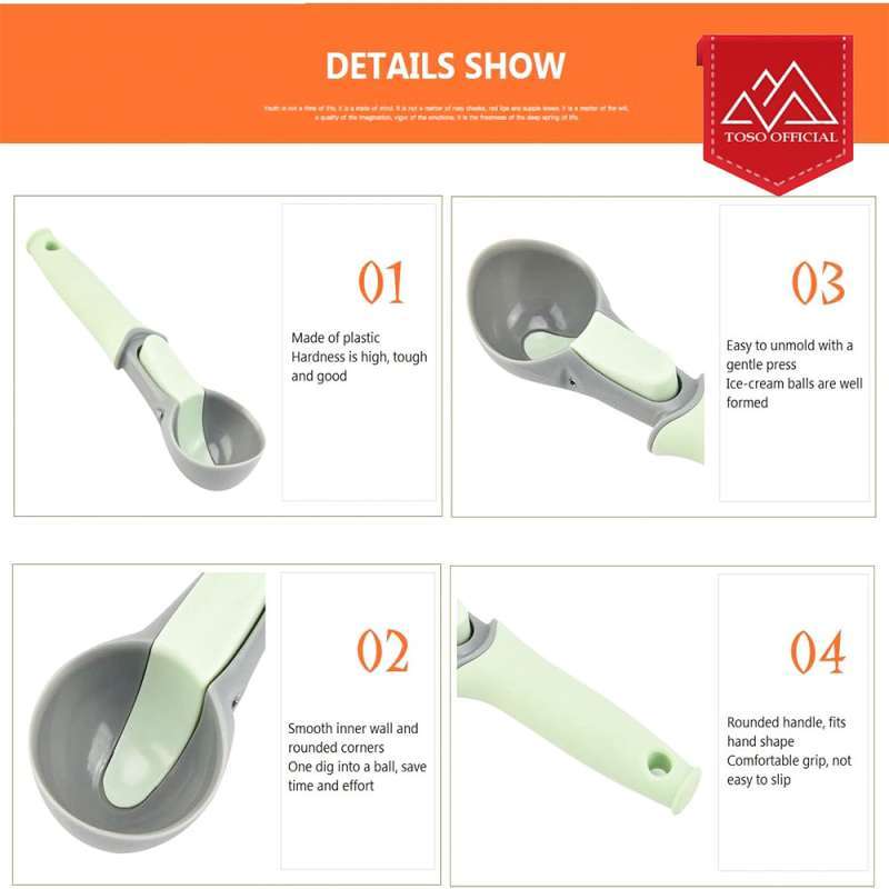 Promo Sendok Es Krim Adonan Kue Buah Cetak Bakso Ice Cream Scoop Sekop 5cm Diskon 52% di Seller ...