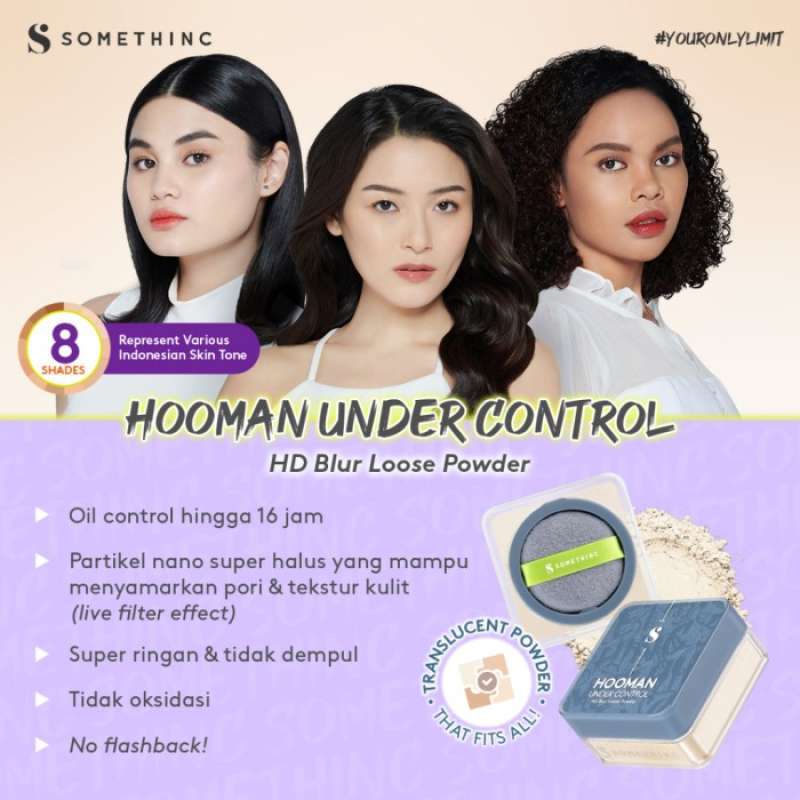 Promo SOMETHINC Hooman Under Control HD Blur Loose Powder - Bedak Tabur ...