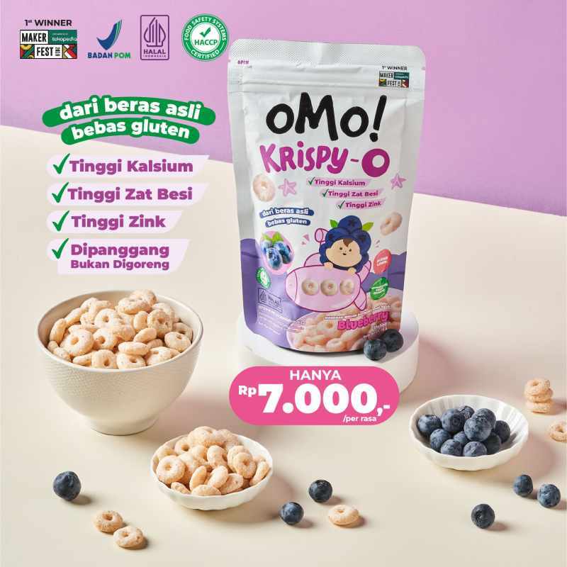 Jual [ New ] Omo! Krispy O - Blueberry Di Seller Omo! Healthy Snack ...