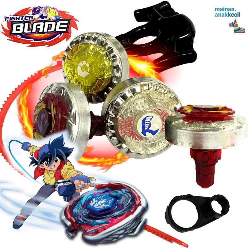 Jual Mainan Anak Gasing Fighter Beyblade Gangsing Burst Set Launcher Di ...
