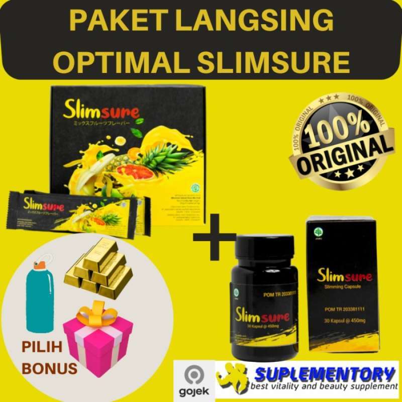 Promo Paket Langsing Slimsure Fiber + Kapsul Slim Sure Capsule Fat ...