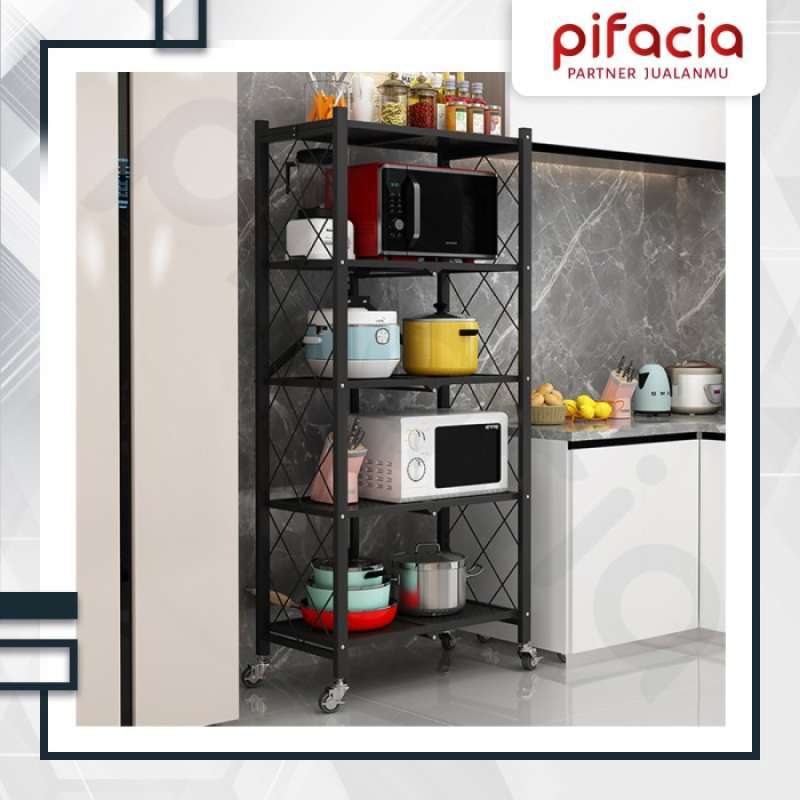 Promo Rak Dapur Susun Lipat Tanpa Instalasi Kitchen Rack Multifungsi ...