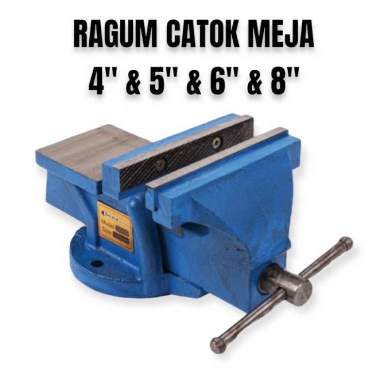 Jual Ragum Catok Meja Besi Bench Vise Fixed Non Swivel 4 5 6 Inch - 6 ...