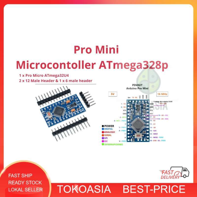 Jual Pro mini atmega328p 5v/16m Di Seller Tokoasia-riau - Tokoasia Riau ...