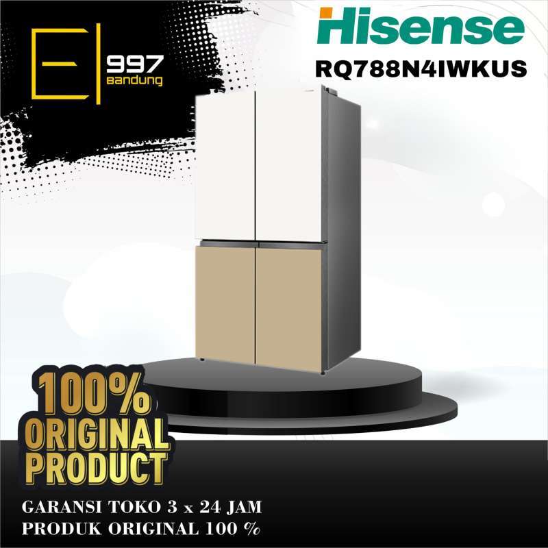 Promo HISENSE Kulkas RQ788N4IWKUS Multidoor 4 Pintu Inverter 583 Liter ...