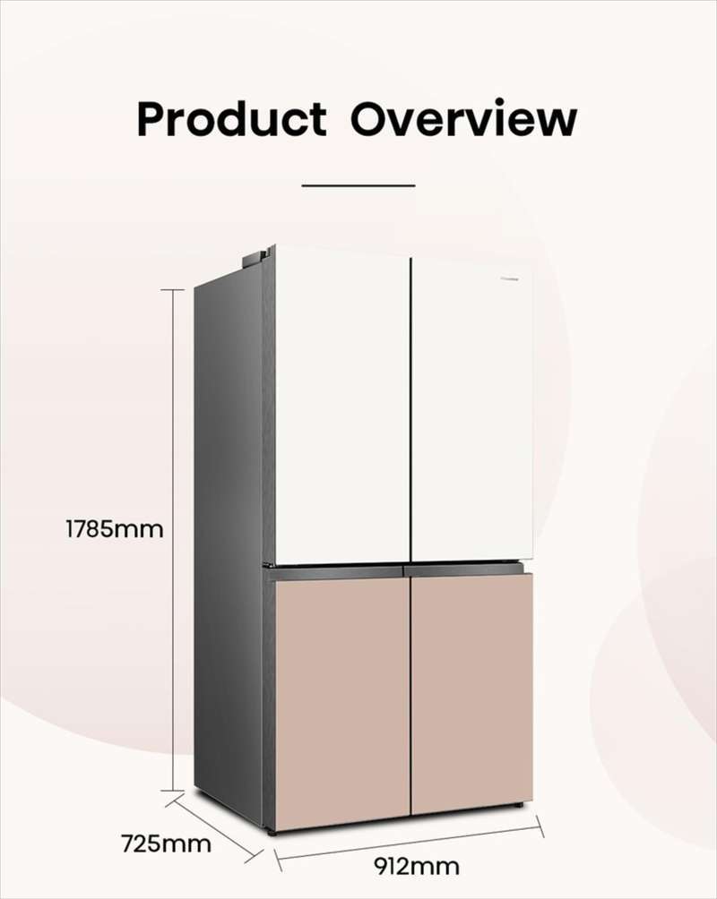 Promo HISENSE Kulkas RQ788N4IWKUS Multidoor 4 Pintu Inverter 583 Liter ...