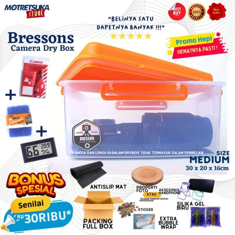 Promo Dry Box Medium Bressons Untuk Kamera Dan Lensa | Free Silica Gel ...