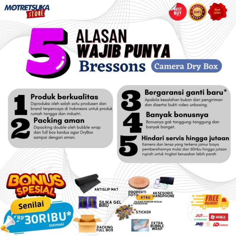 Promo Dry Box Medium Bressons Untuk Kamera Dan Lensa | Free Silica Gel ...