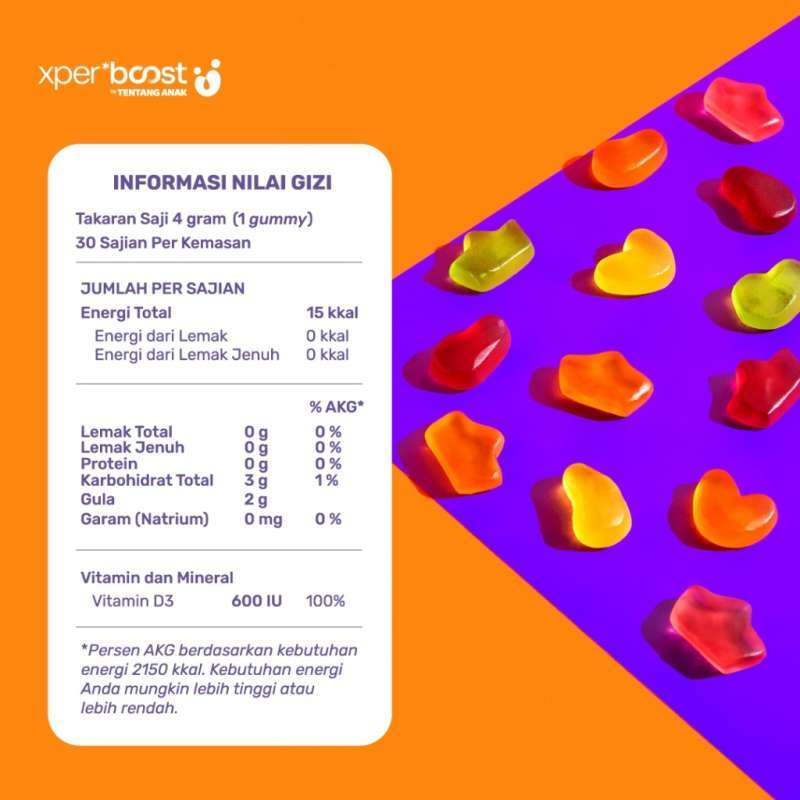Jual Expert Boost Gummy Vitamin D 600 Iu Untuk Anak Ibu Hamil Xper ...