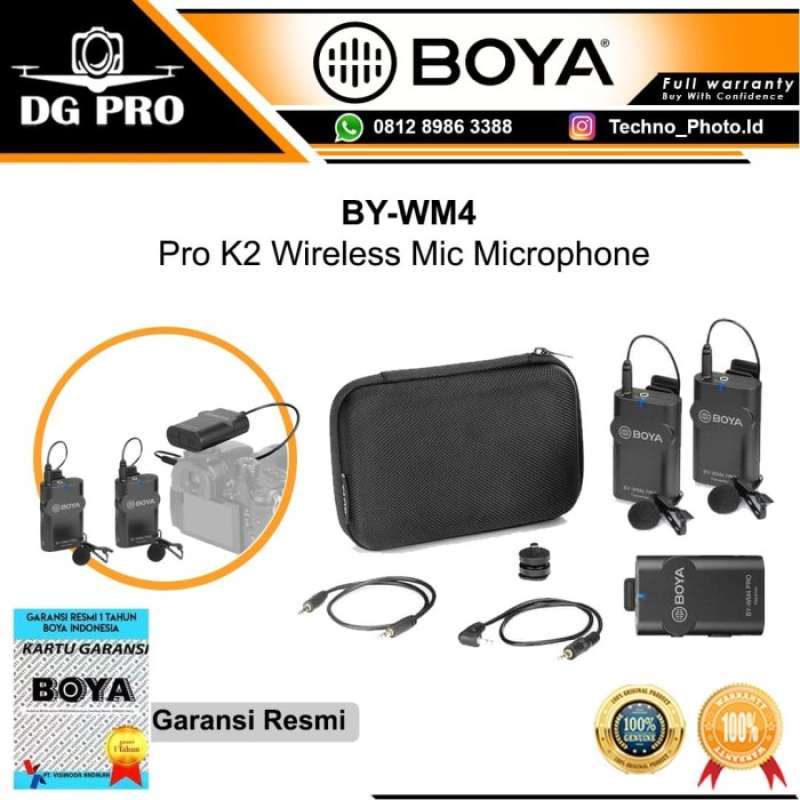Promo BOYA BY-WM4 Pro K2 Wireless Mic Microphone for Camera & Smartphone Diskon 23% di Seller ...