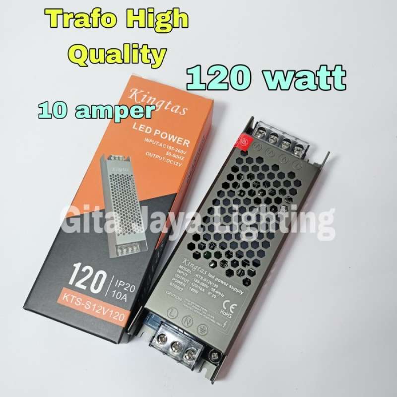 Promo Trafo 12 volt 10 amper 120 watt KINGTAS adaptor power supply ...