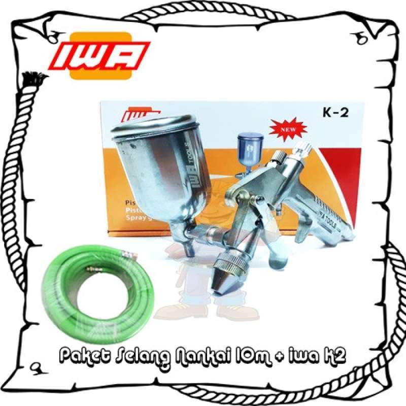 Promo Paket 2In1 Spray Gun K2 Plus Nankai Selang 10m Diskon 28% di ...