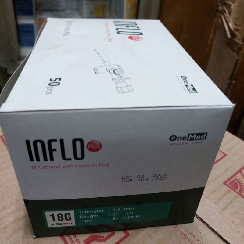 Promo inflo plus iv catheter aboket pakai sayap 22g 24g onemed isi ...