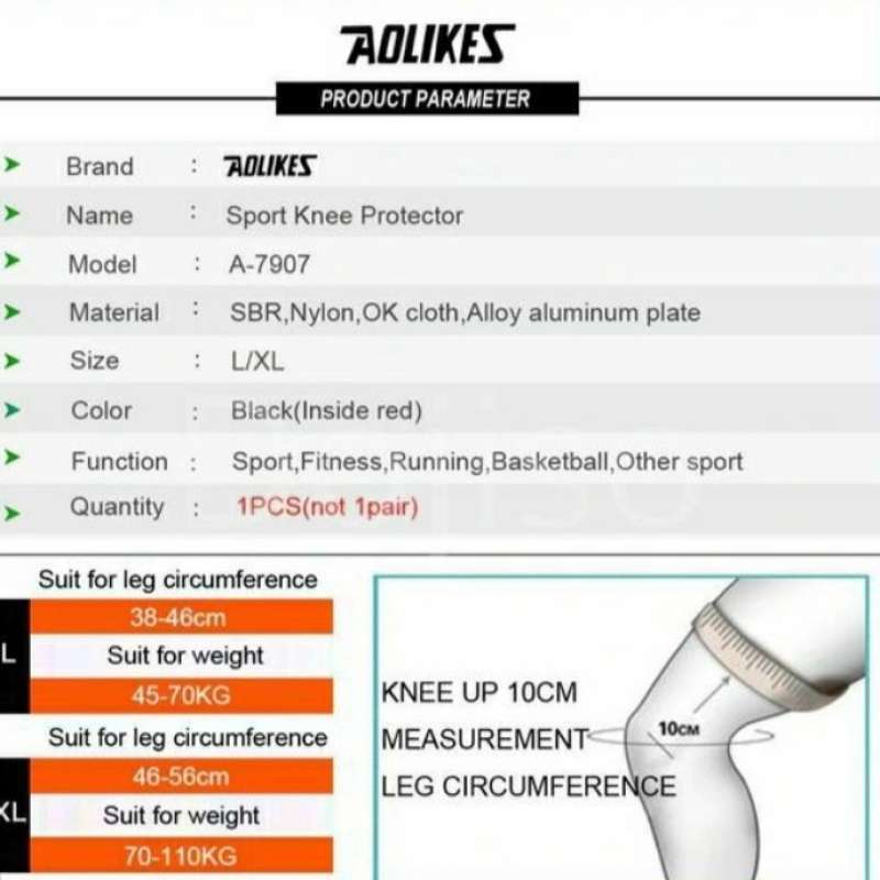 Promo knee brace aolikes dengan plate besi untuk sakit OA Dan cidera ...