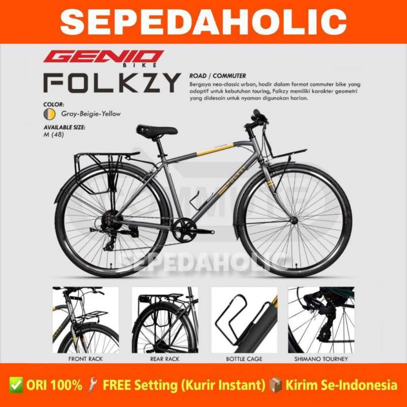 Promo Sepeda Gravel GENIO FOLKZY 2022 700C Commuter Balap Hybrid 8 ...