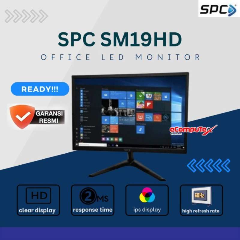 Jual MONITOR SPC 19 INCH SM19HD LED 19 INCI SM-19HD HDMI+VGA ORIGINAL - GARANSI RESMI di Seller ...