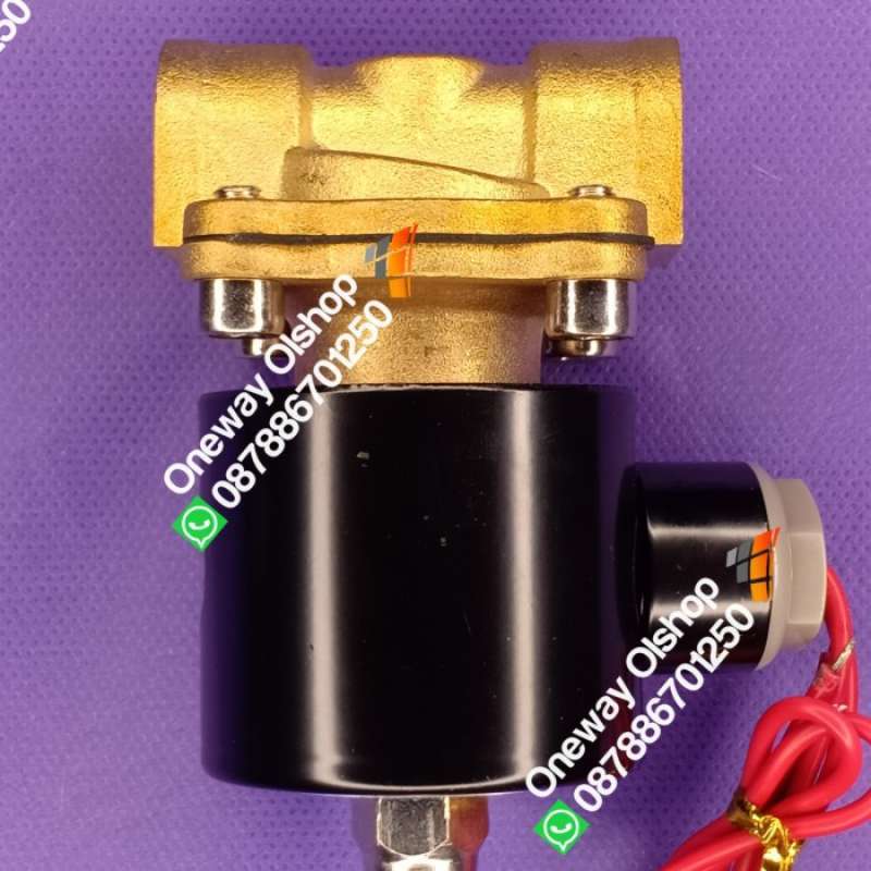 Promo Selenoid Valve Minyak Gas Air Angin 1/2 Bahan Kuningan Tebal ...