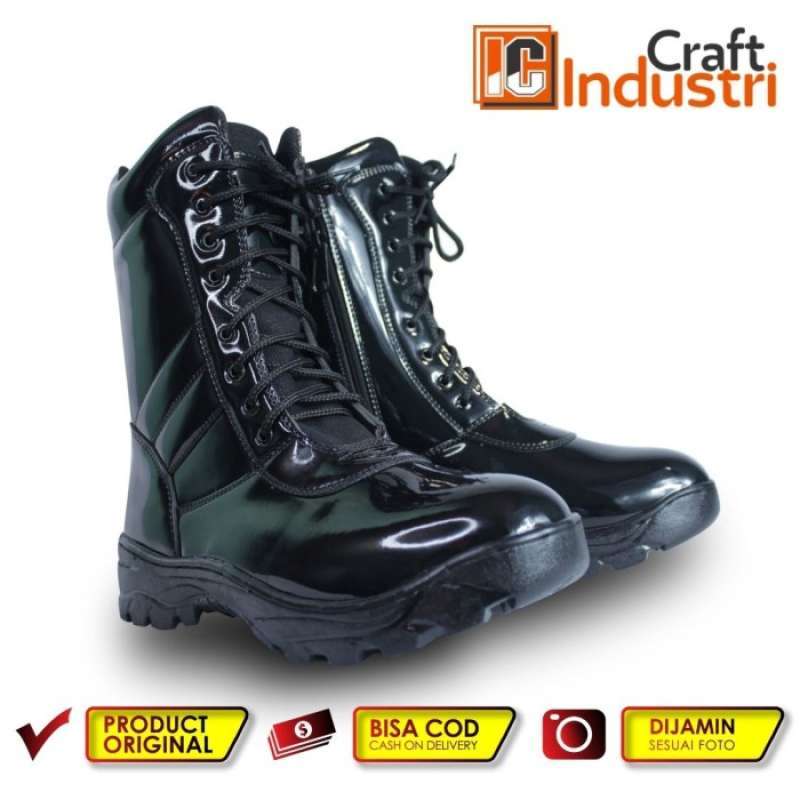 Promo Sepatu TNI AD kilap | DINAS SATPAM SECURITY POLRI TNI - LB02 Diskon 23% di Seller Praptuma ...