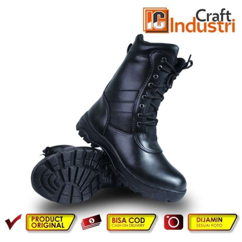 Promo Sepatu TNI AD Sole Army | Satpam Polri Security - LA01 Diskon 23% ...