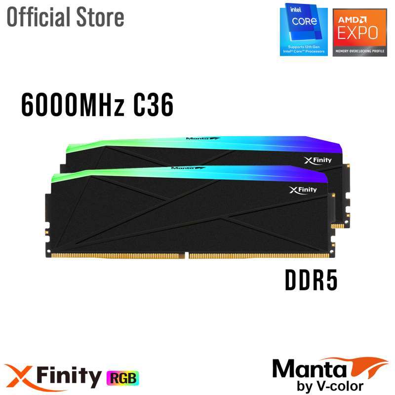 Jual V-COLOR DDR5 MANTA XFINITY RGB 2x16GB 6000MHz (32GB) INTEL XMP/AMD ...