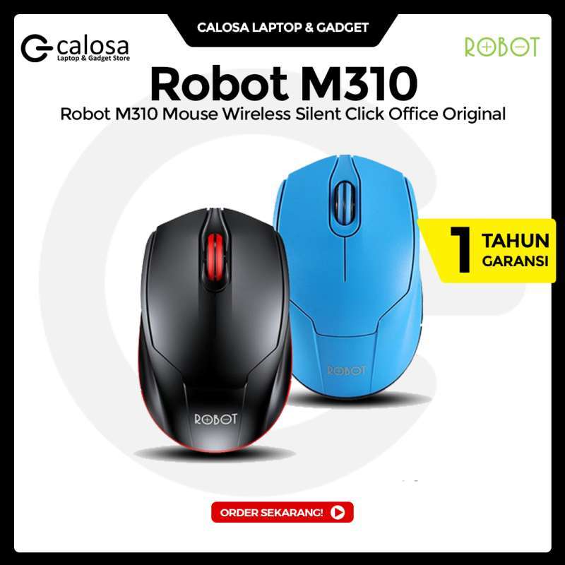Jual Robot M310 Mouse Wireless Silent Click Office Original Bergaransi ...
