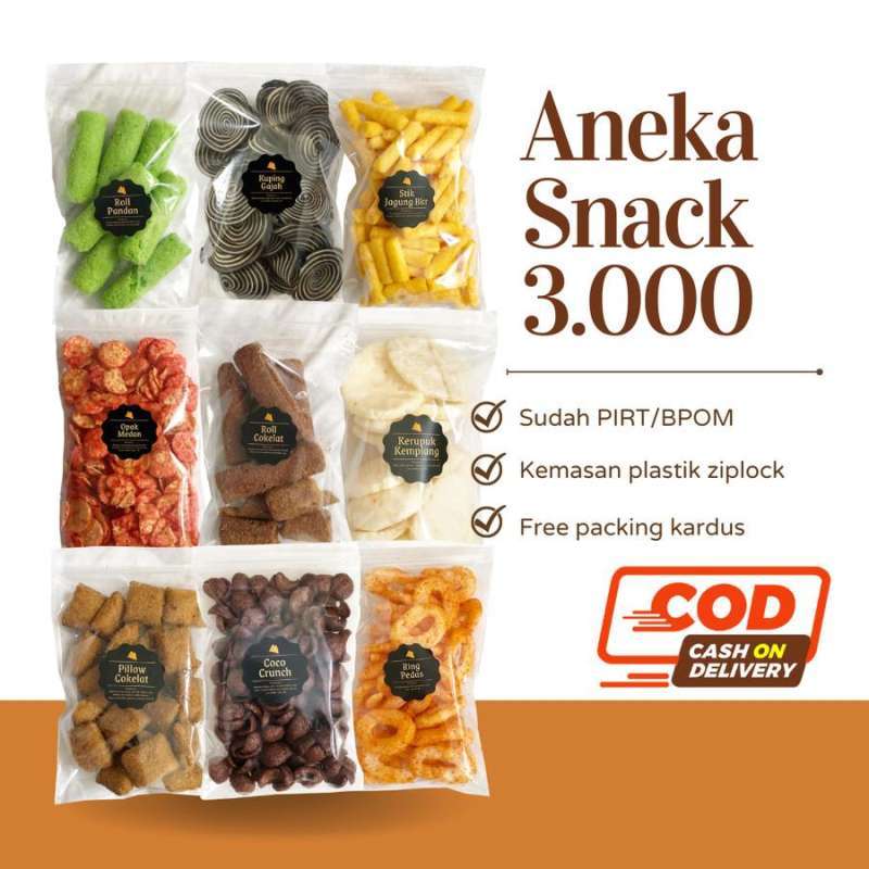 Jual Aneka Snack Serba 3.000 Part 2 / Cemilan Camilan Enak Asin Gurih ...